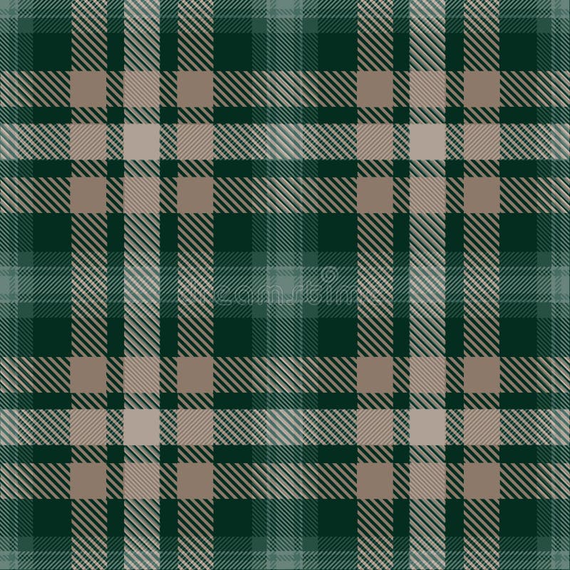 Tartan Seamless Pattern, Green , Brown Stock Illustration ...