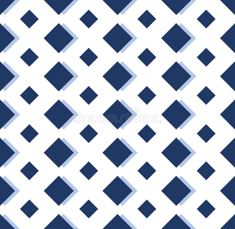 Seamless Geometric Pattern, Blue Diamond Checkerboard Repeat Pattern ...
