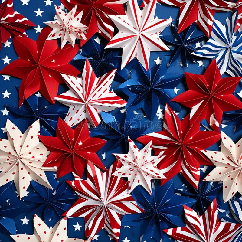 Patterns Patriotic 4th of July Pattern Paper with Stars and Stripes ...