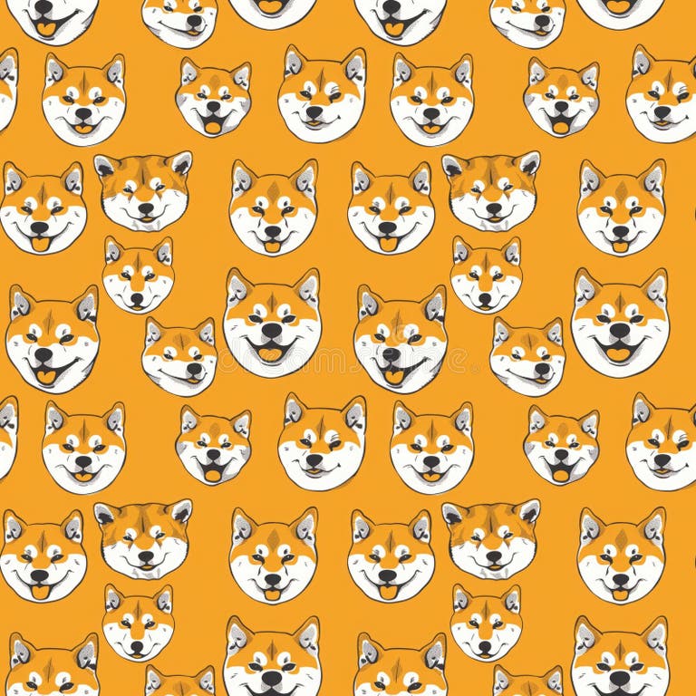 Shiba Inu Pattern Stock Illustrations – 708 Shiba Inu Pattern Stock ...