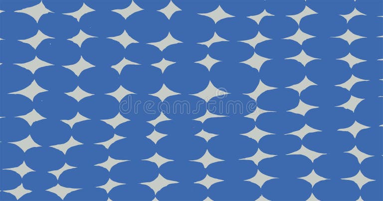 Abstract Pattern with a Grid of Hand Drawn, Irregular Starburst Shapes ...