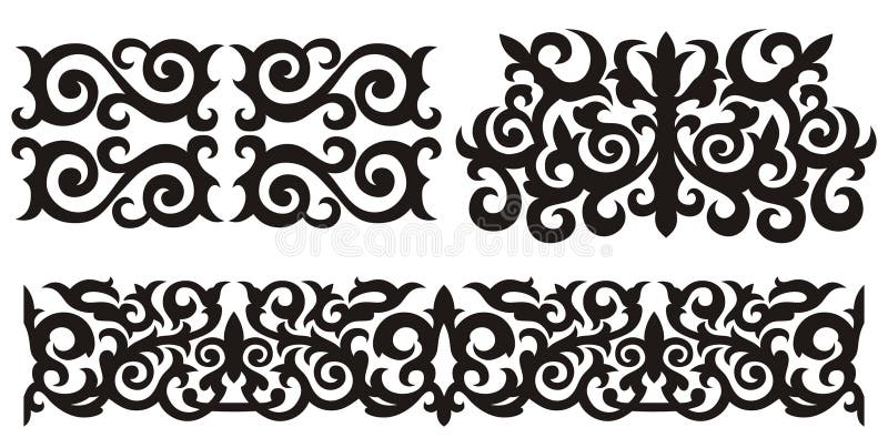 Kazakh pattern stock vector. Illustration of ornate, design - 26957415