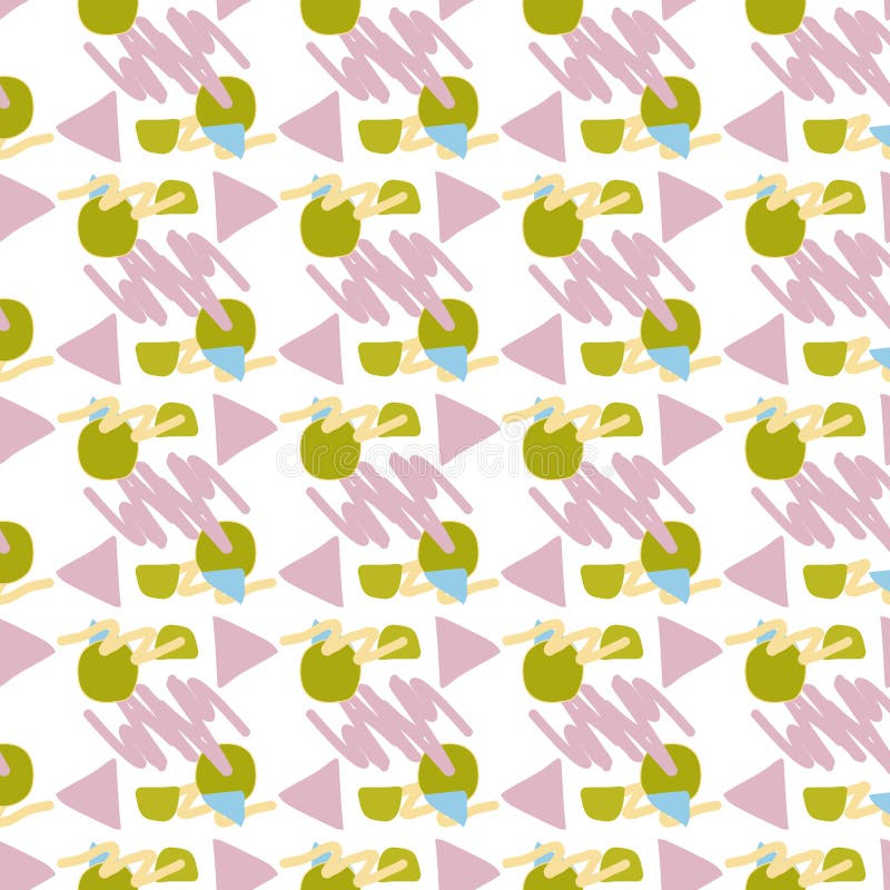 Pattern of Abstract Geometric Shapes Spring Colors Stock Vector ...