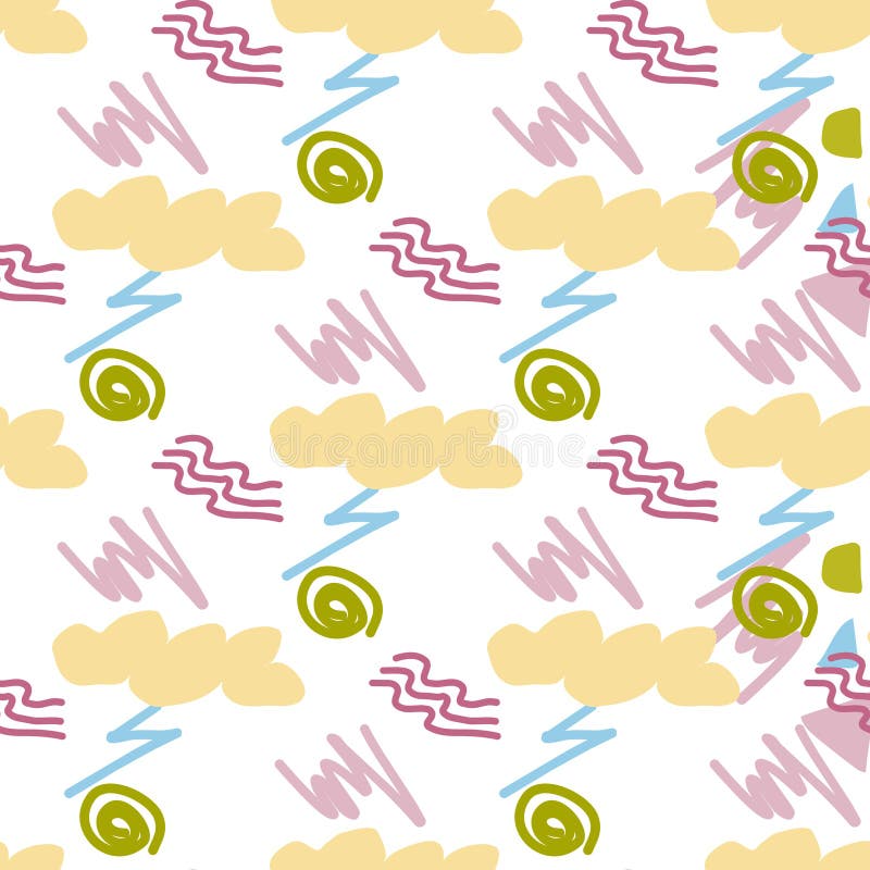 Pattern of Abstract Geometric Shapes Spring Colors Stock Vector ...