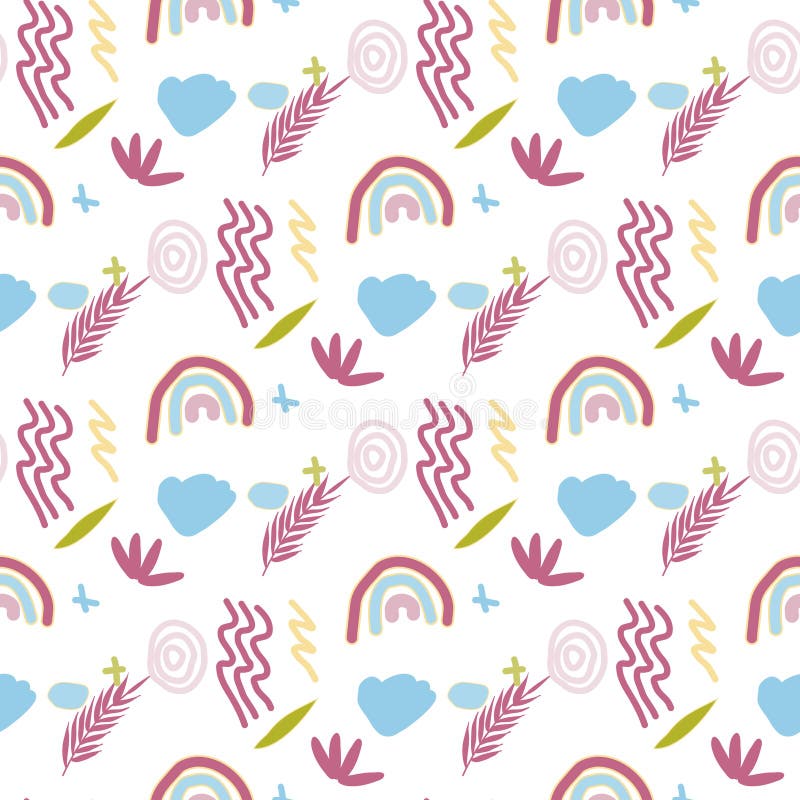 Pattern of Abstract Geometric Shapes Spring Colors Stock Vector ...