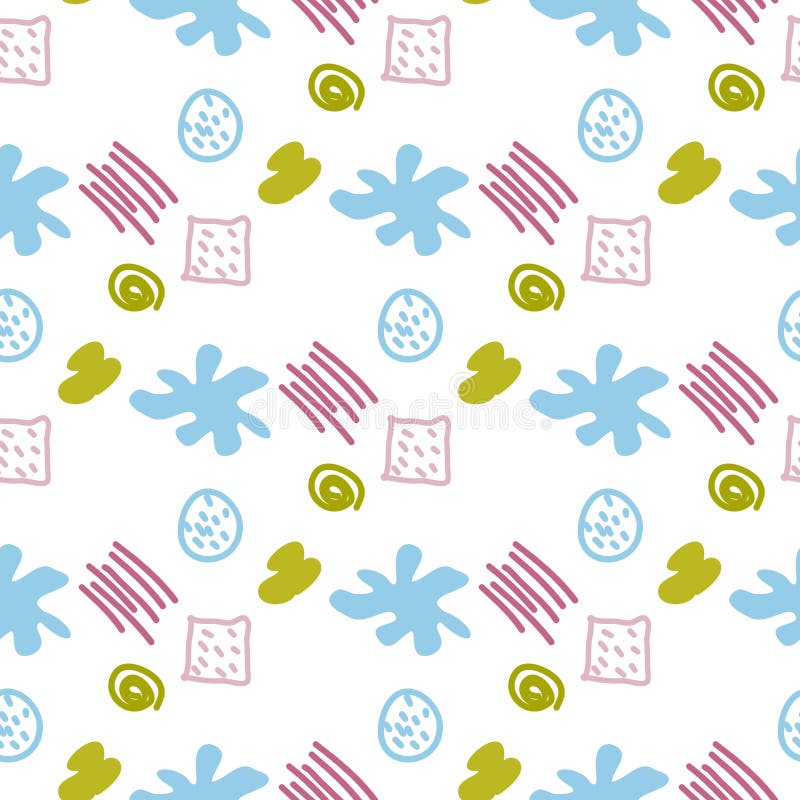 Pattern of Abstract Geometric Shapes Spring Colors Stock Vector ...