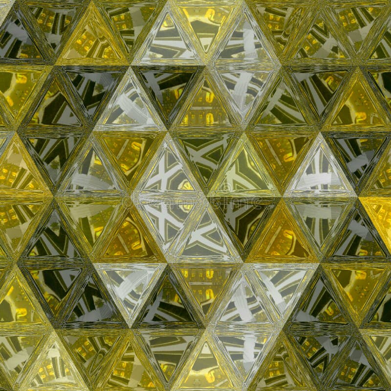 Pattern with Abstract Geometric Triangles Design in Olive Color ...