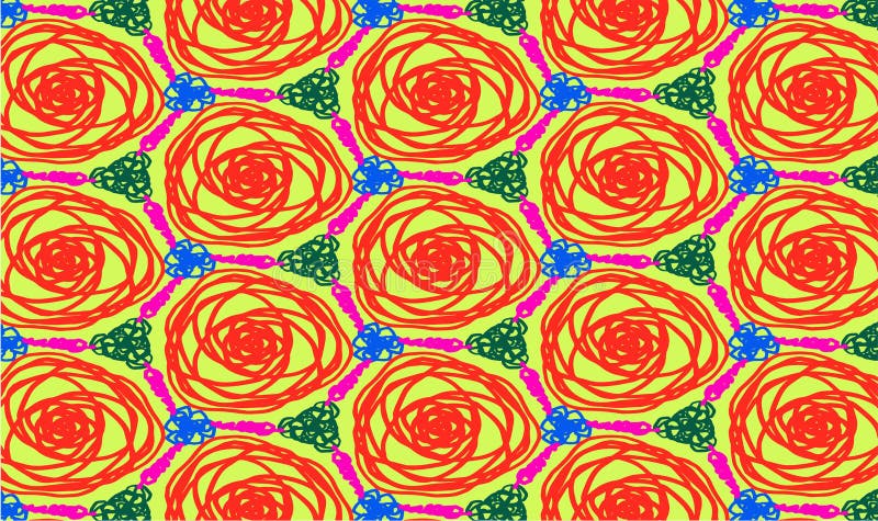 Abstract Line Shape Flower Texture Background Pattern. Stock Vector ...