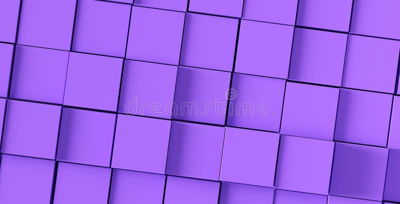 Pattern of Abstract Purple Cubes or Blocks Texture. Background ...