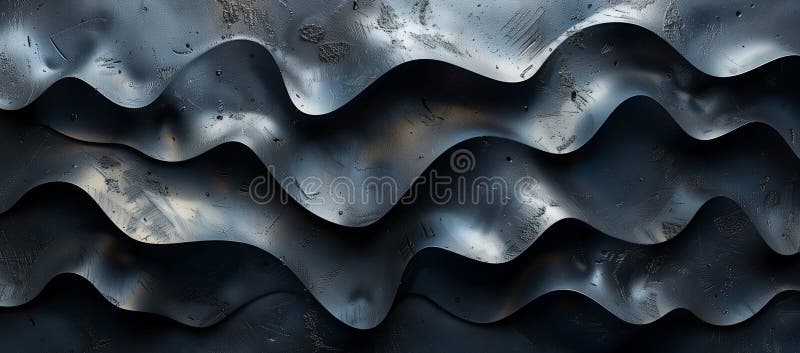 Pattern of Abstract Wave Designs on a Metallic Surface an Exquisite ...