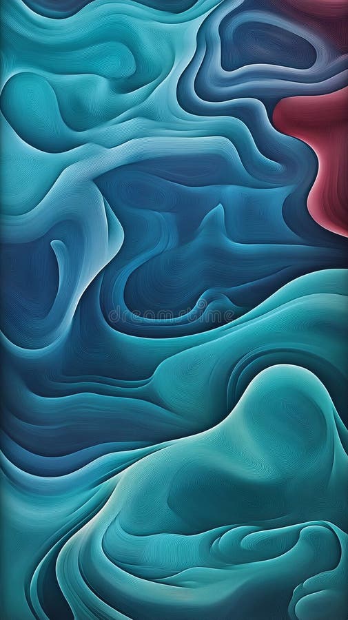 Pattern of Abstract Waves and Currents in Soft Flowing Lines Stock ...