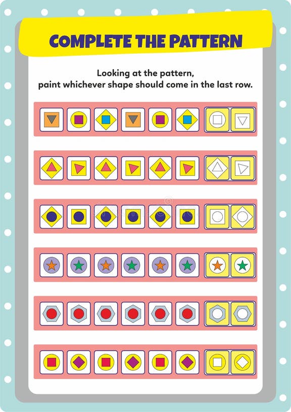 Pattern activity for kids stock illustration. Illustration of letters ...
