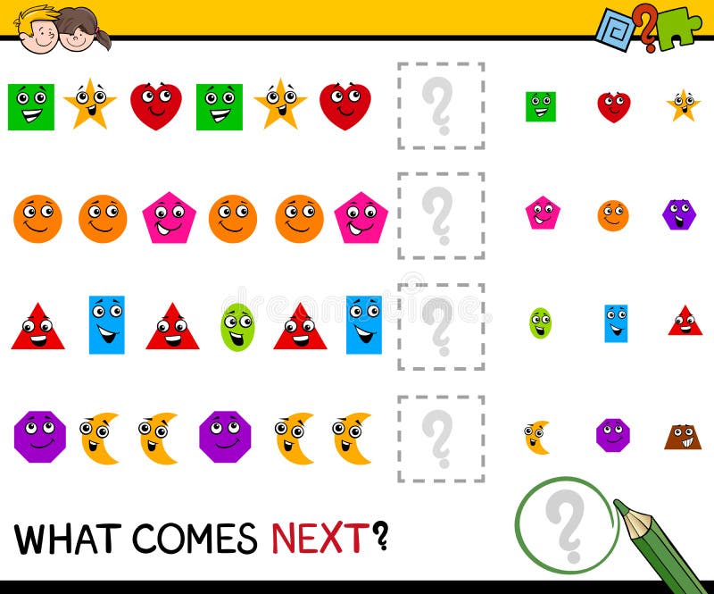 Pattern Activity with Shapes Stock Vector - Illustration of design ...