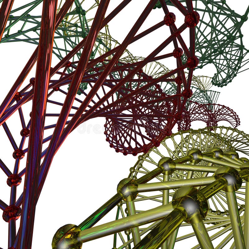 Pattern of the Array Lattice Atom Stock Photo - Image of render, model ...