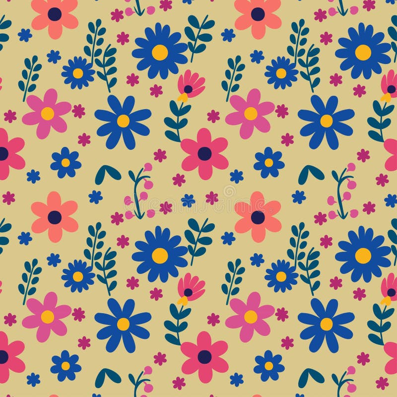 Florals Pattern Design for Cloth, T Shirt, Pillowcase. Flower Pattern ...