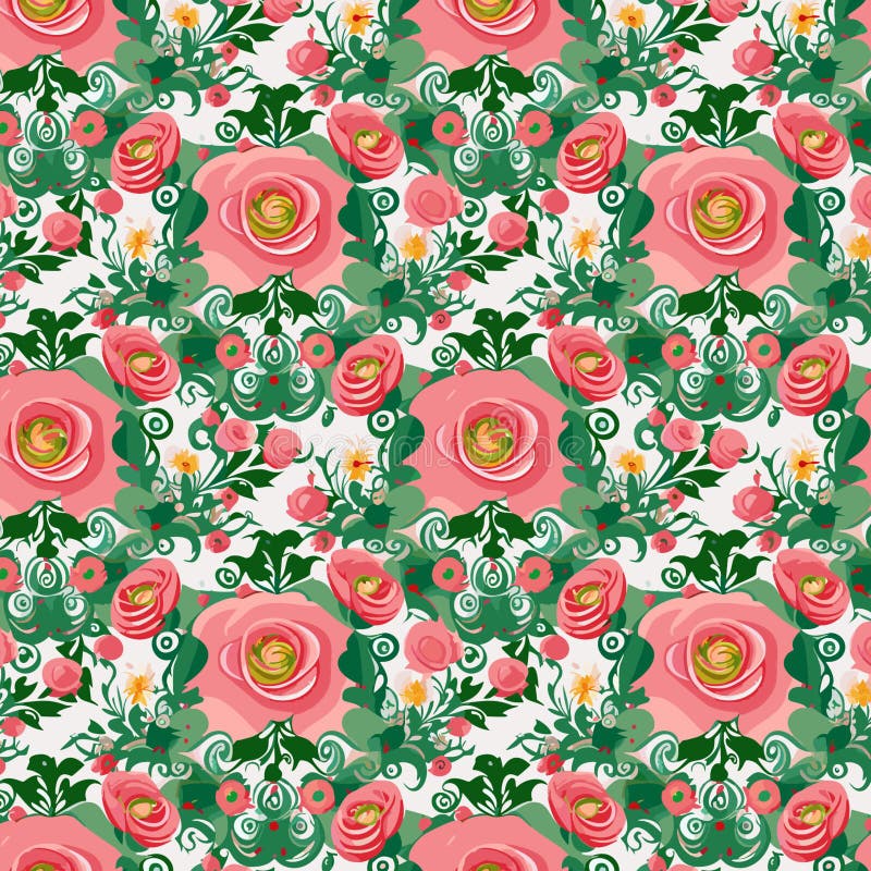 Pattern Art Design. Flower Pattern with Leaves. Floral Bouquets. Flower ...