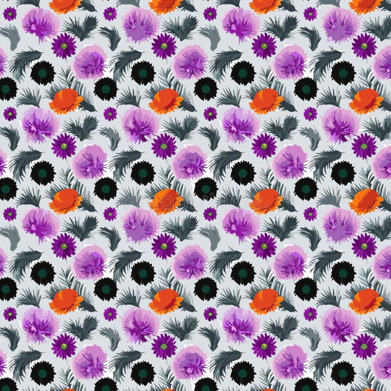 Pattern Art Design. Flower Pattern with Leaves. Floral Bouquets. Flower ...