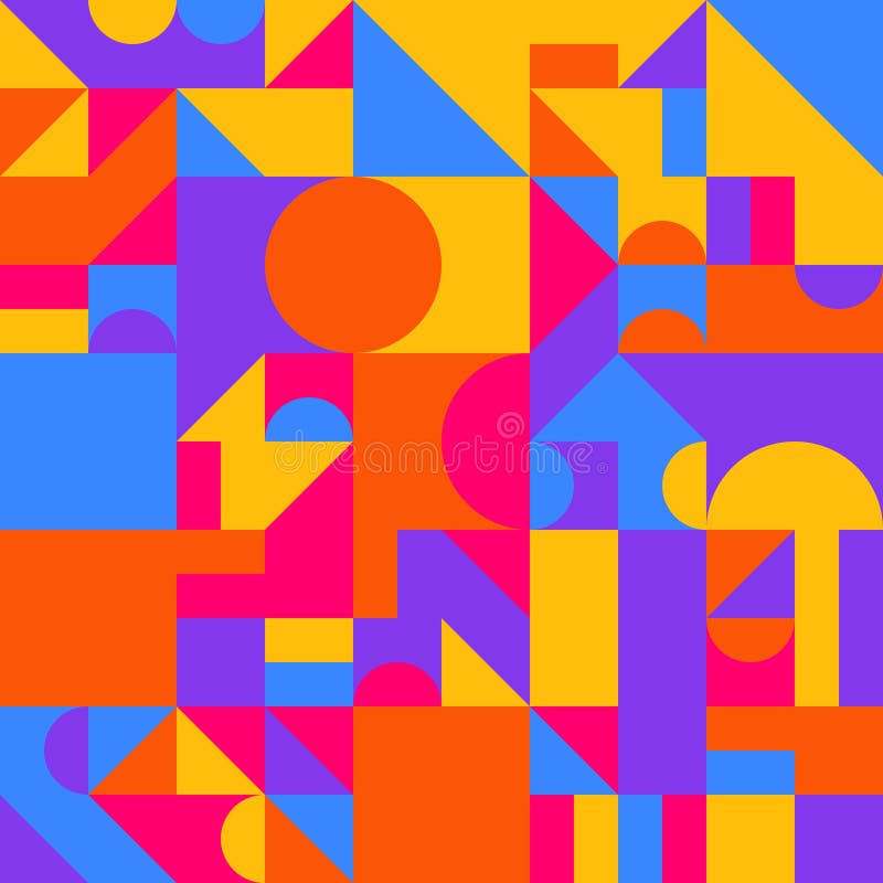 Pattern Background Blue Yellow Orange and Purple Stock Illustration ...