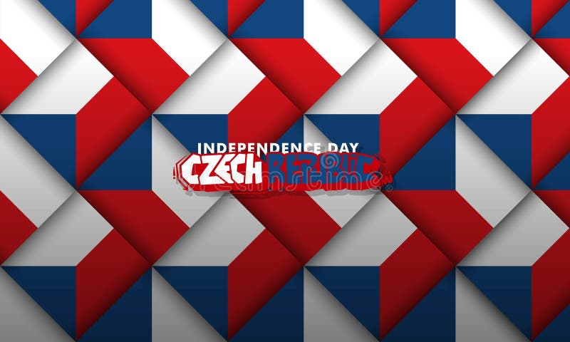 Pattern Background of Czech Republic Flag Design with Woven Style ...
