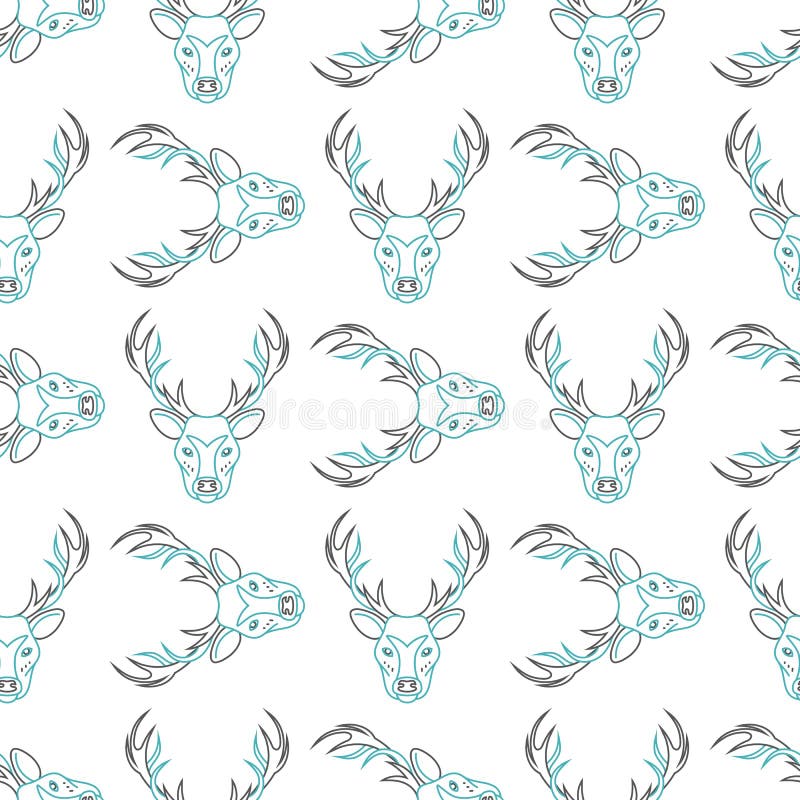 Pattern Background with the Deer . Seamless Patterns Elk, Stock Vector ...