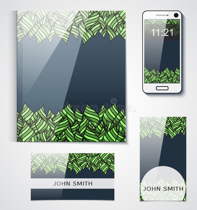 Pattern Background Design Brand Products from the Leaves Stock Vector ...