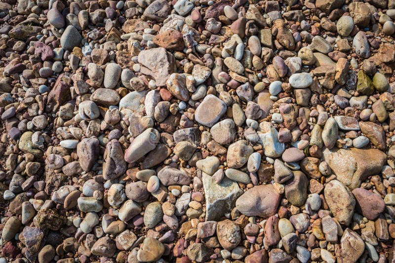 Pattern Background of Gravel or Pebble on the Beach Stock Image - Image ...