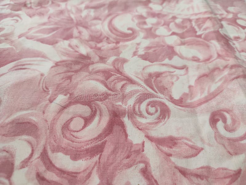 Pattern and Background of Pink Floral Patterned Fabric Stock Image ...