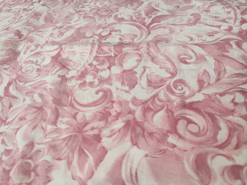 Pattern and Background of Pink Floral Patterned Fabric Stock Photo ...