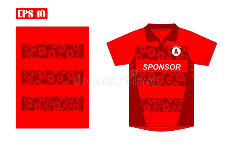 Pattern Background Sublime Sportwear Jersey Red Stock Vector ...