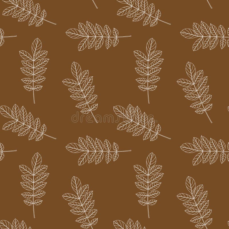 Pattern Background with White Leaf, Leaf Seamless Pattern Background ...