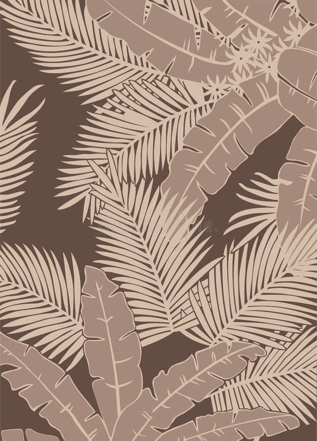 Pattern Banana Tree and Leaves that it is a Tropical Plant on White ...