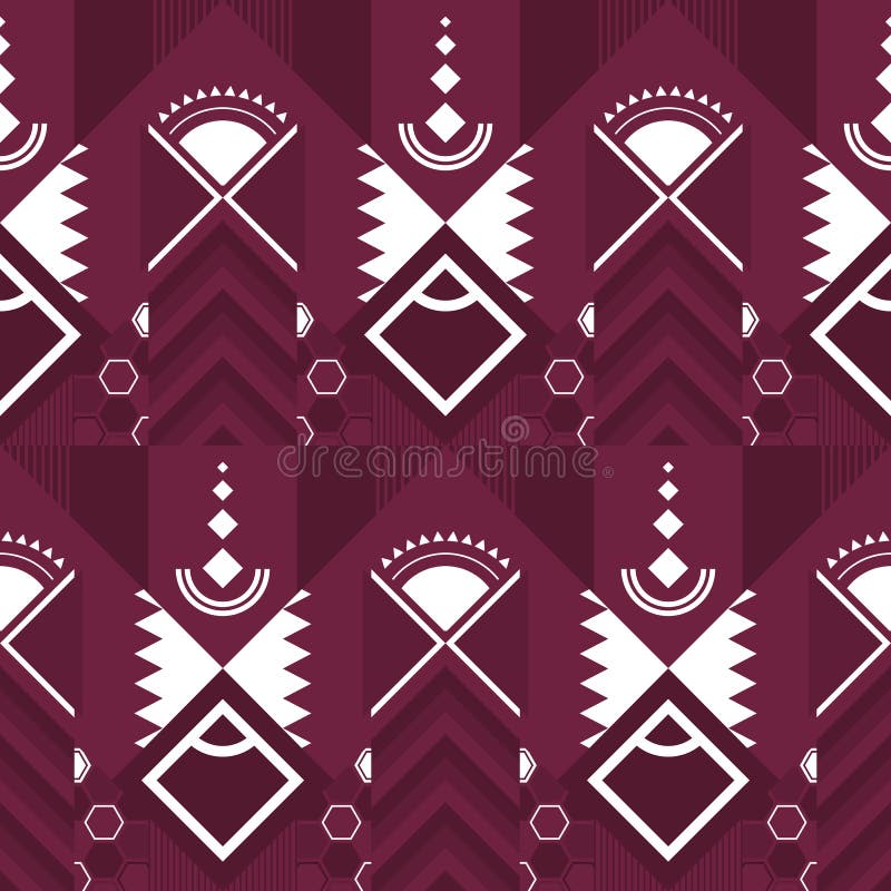 Pattern for Banner Color Flag Qatar Stock Vector - Illustration of ...