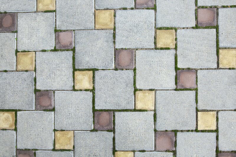 A Pattern of Beautifully Laid Multi-colored Street Tiles. Close-up ...
