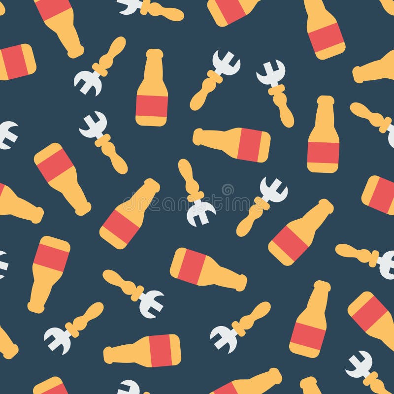 Simple Vector Illustration with Ability To Change. Pattern with Beer ...
