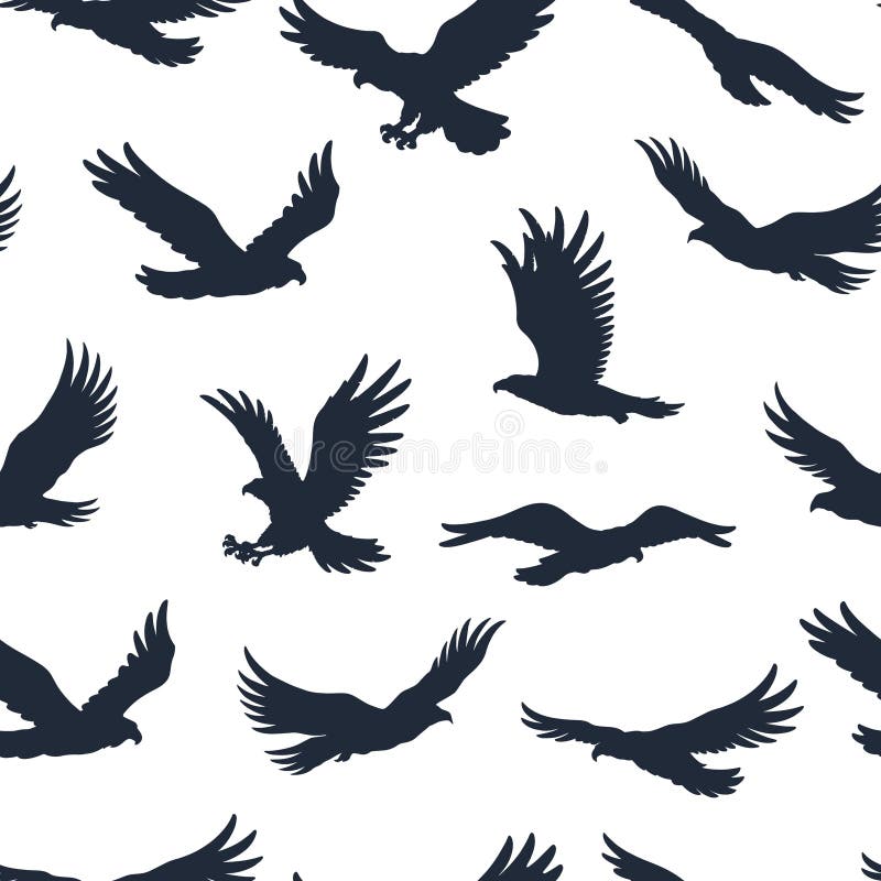 Pattern of Birds Soaring Across a White Background Stock Photo - Image ...