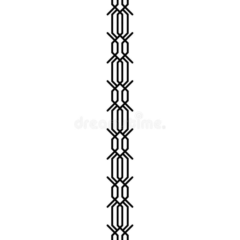 Pattern a Black Braided Stripe of Lines Stock Illustration ...