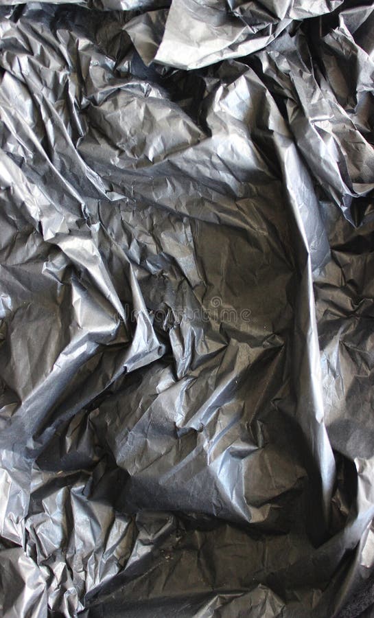 Pattern of Black Crumpled Packaging Paper Vertical Stock Photo Stock ...