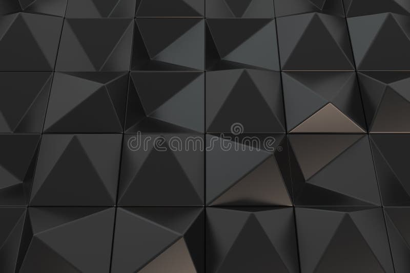 Pattern of Black Pyramid Shapes Stock Illustration - Illustration of ...