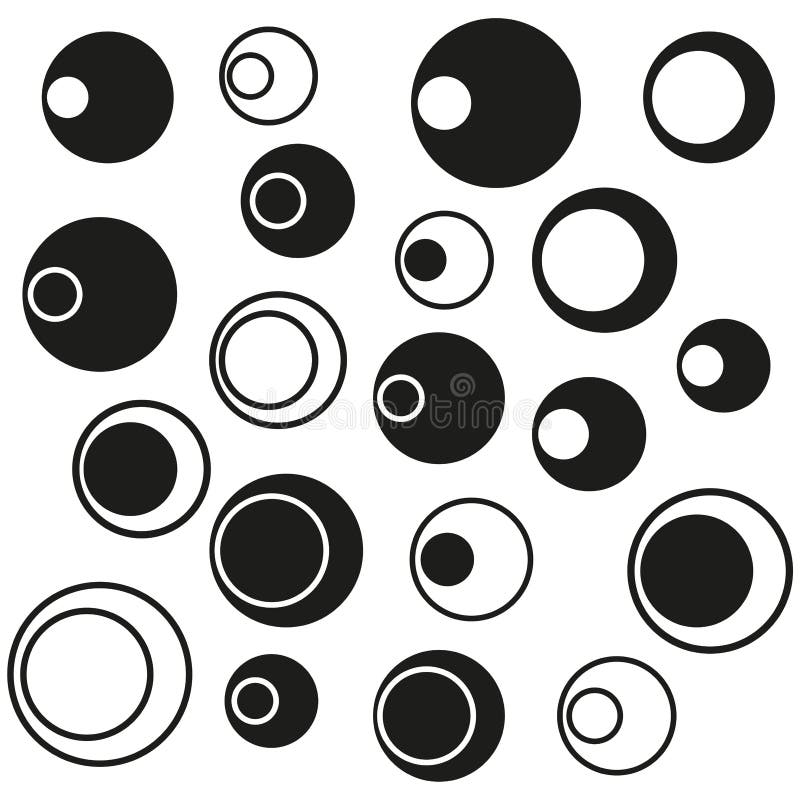 Pattern with Black Small Circles. Shape Background. Geometric Element ...