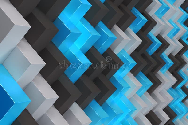 Pattern with Black, White and Blue Rectangular Shapes Stock ...