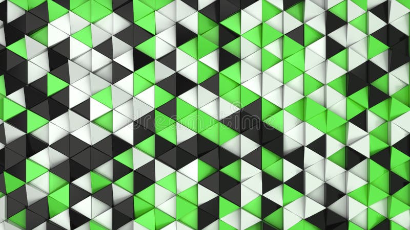 Pattern of Black, White and Green Triangle Prisms Stock Illustration ...