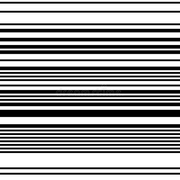 Pattern with Black and White Horizontal Lines, Modern Stylish Image ...