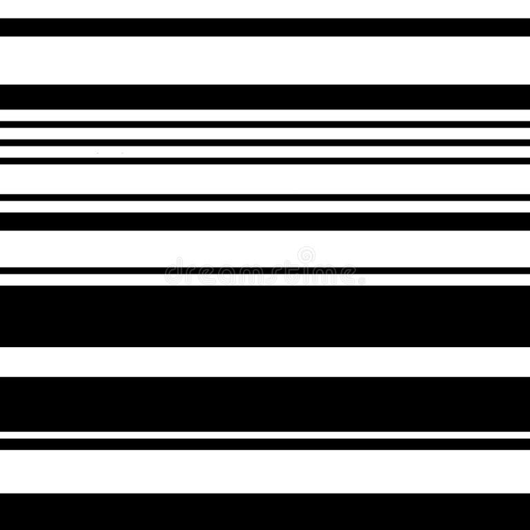 Pattern with Black and White Horizontal Lines, Modern Stylish Image ...