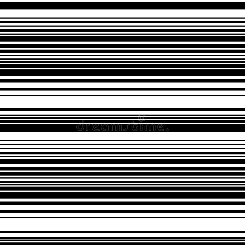 Pattern with Black and White Horizontal Lines, Modern Stylish Image ...