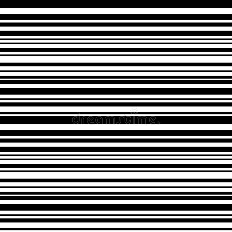 Pattern with Black and White Horizontal Lines, Modern Stylish Image ...