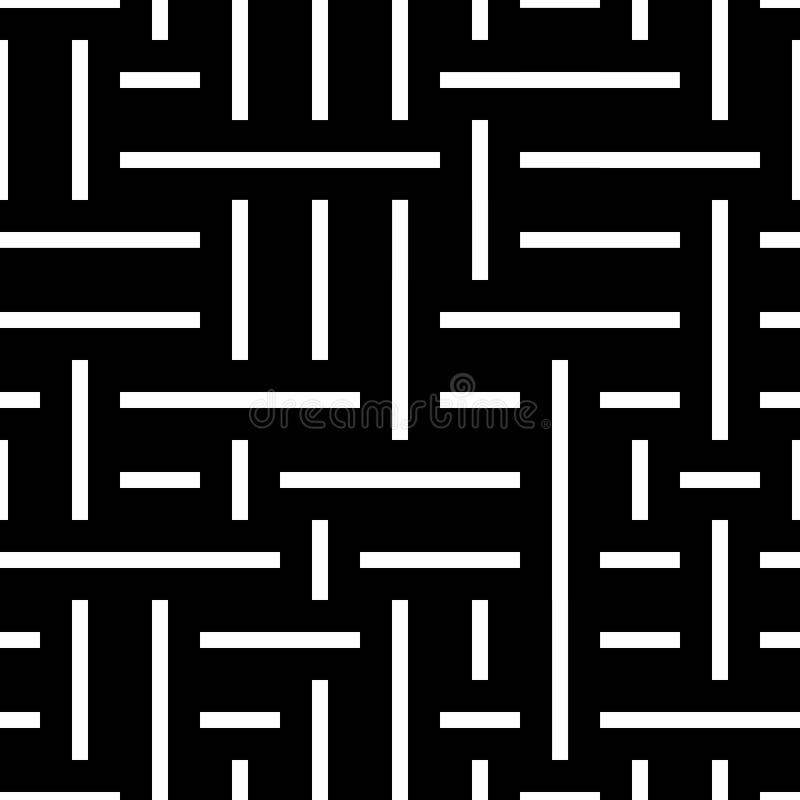 Pattern with Black and White Lines, Modern Stylish Image. Stock Vector ...