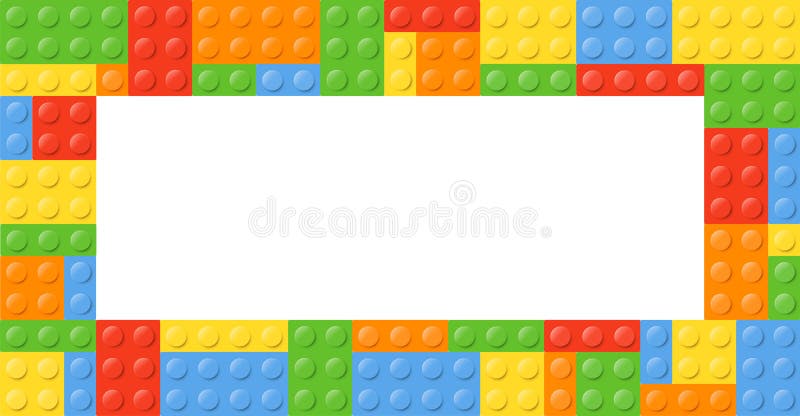 Pattern Blocks Toy Background. Toy Bricks. Plastic Construction Blocks ...