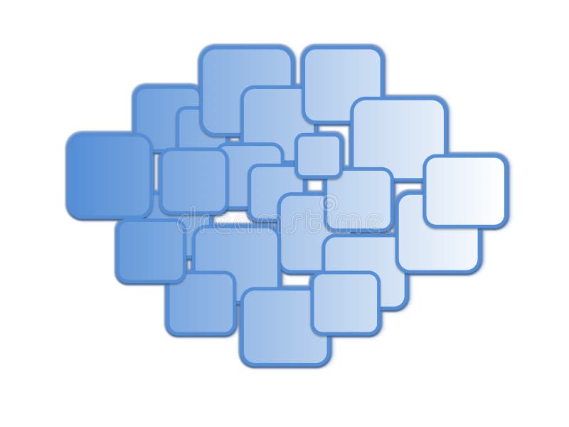 A Pattern of Blue Coloured Boxes Stock Illustration - Illustration of ...