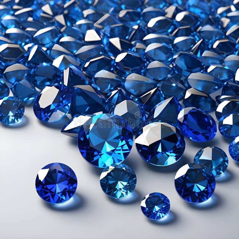 Pattern with Blue Diamonds. 3d Rendering Stock Illustration ...
