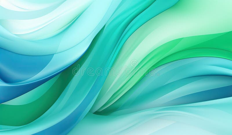 A Green and Blue Wavy Background. Generative AI Stock Illustration ...